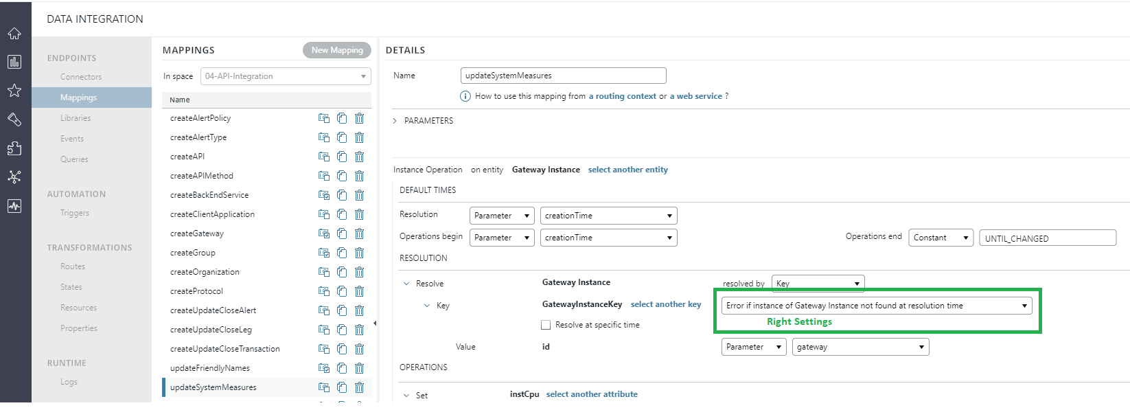 Once the modification has been done, you have to restart the route ...