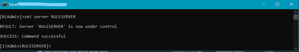 set server RULESERVER